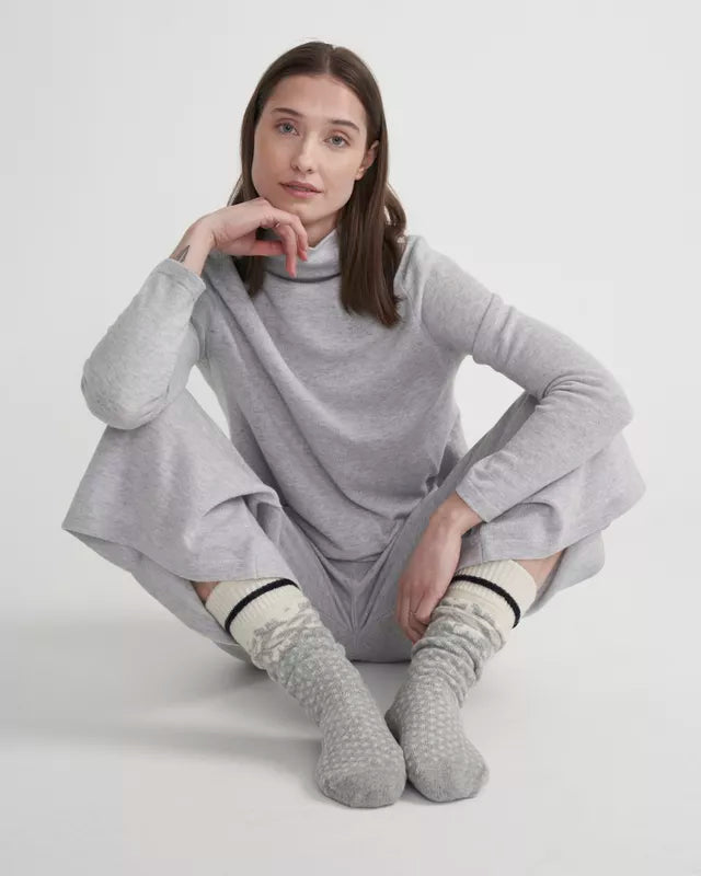 Holebrook Gränsö Raggsocka Light Grey Melange – 55Degrees